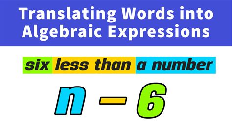 Simple Algebraic Expressions
