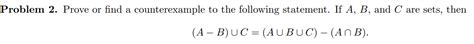 solved problem 2 prove or find a counterexample to the