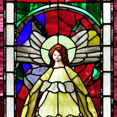 Christmas Angel Stained Glass Window · Creative Fabrica