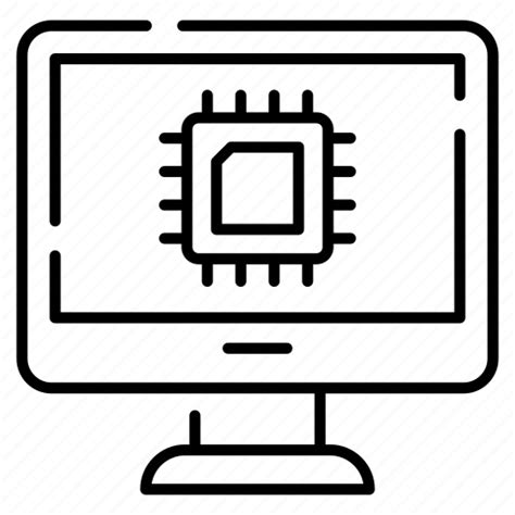 Computer Processor Technology Microchip Chip Device Hardware Icon Download On Iconfinder