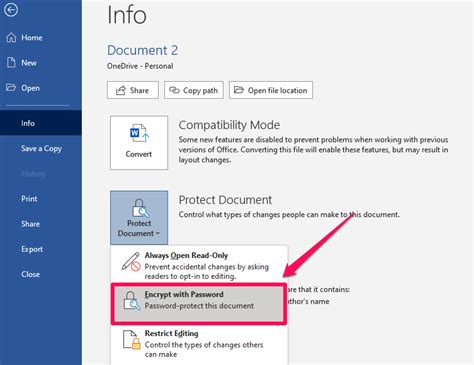 How To Encrypt Or Password Protect A Word Document