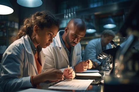 premium ai image two scientists working together in laboratory
