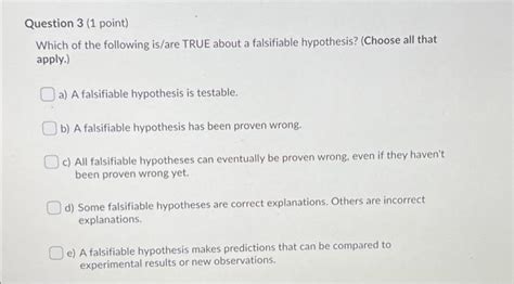 Solved Question 3 1 Point Which Of The Following Is Are