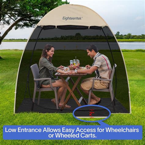 Eighteentek 7x4 Pop Up Bug Free Screen House Tent For Balcony