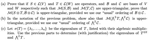 Solved A Prove That If Sl V And Tl W Are Operators Chegg Com