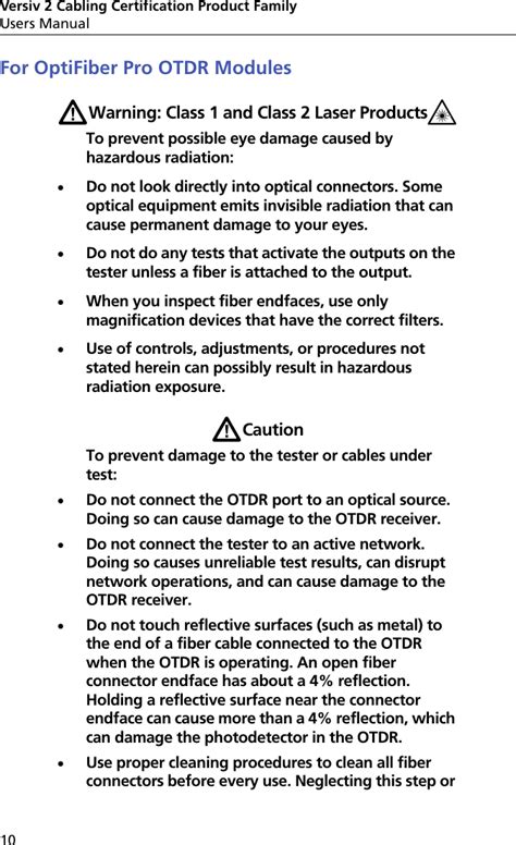Fluke Electronics Versiv2 Cableanalyzer User Manual Verisiv Part 1