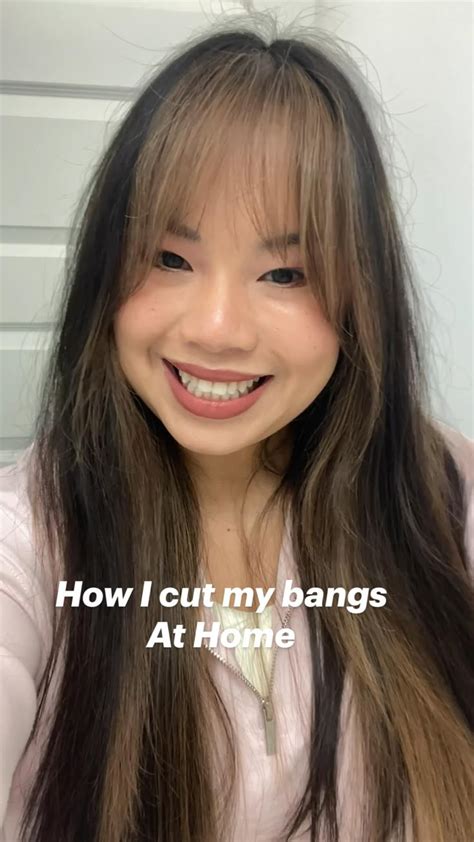 How I Cut My Bangs At Home How To Cut Bangs Hairstyles With Bangs Bangs With Medium Hair