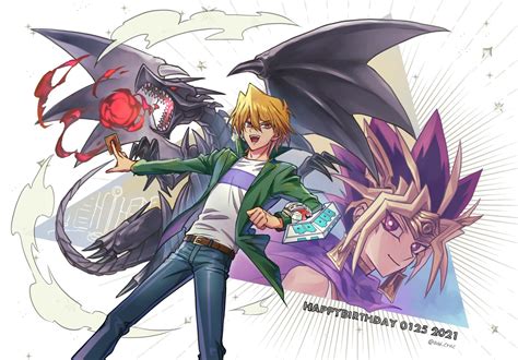 Jounouchi Katsuya Atem And Red Eyes Black Dragon Yu Gi Oh And More Drawn By Ikam Danbooru