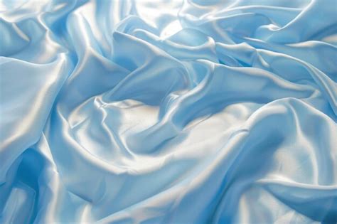 Soft Light Blue Satin Fabric Elegant Fashion Textile Design Premium Ai Generated Image