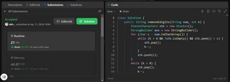Coding Challenge Remove K Digits With String Num Abhishek