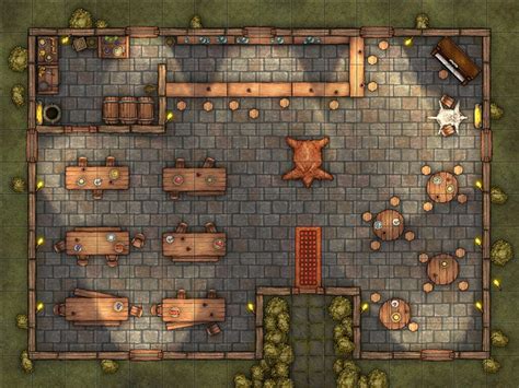 Snow City Tavern Battle Map For Dnd In 2021 Map Fantasy Map Porn Sex