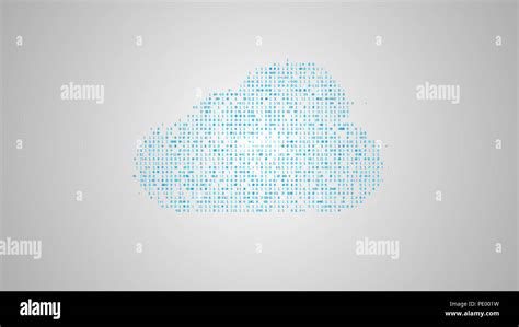 Cloud Computing Illustration Binary Code In The Form Of A Cloud Symbol Stock Photo Alamy