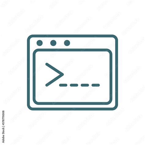 Code Terminal Icon Thin Line Code Terminal Icon From Information Technology Collection Outline