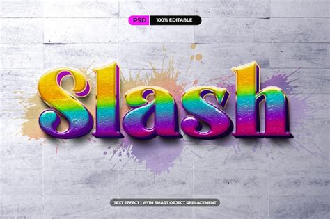 Premium Psd 3d Rainbow Psd Text Effect