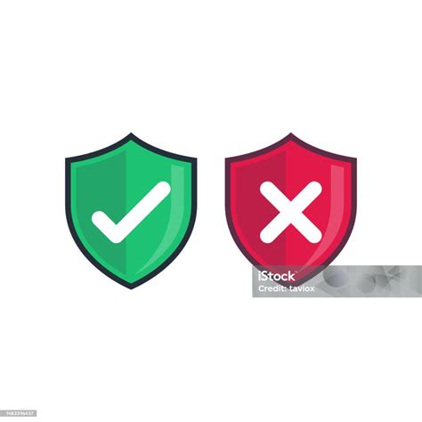 Correct Incorrect Sign Right And Wrong Mark Icon Set Green Tick And Red Cross Flat Symbol Check