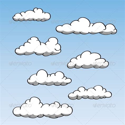 Hand Drawn Clouds How To Draw Hands Cloud Drawing Vector Graphics Design