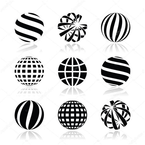 Globe Sphere Earth Vector Icons Set Stock Vector By ©redkoala 37235849