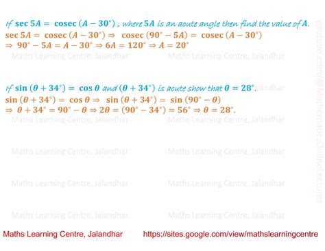 Class 10 Chapter 8 Introduction To Trigonometry Particular Angles Complementary Angles Lecture
