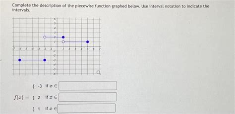 Solved Complete The Description Of The Piecewise Function