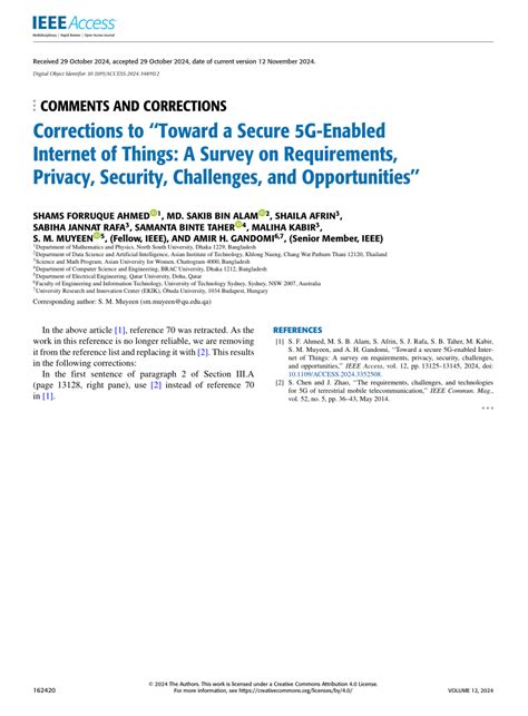 Pdf Corrections To Toward A Secure 5g Enabled Internet Of Things A Survey On Requirements