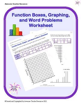 Function Boxes Graphing And Word Problems Worksheet TPT