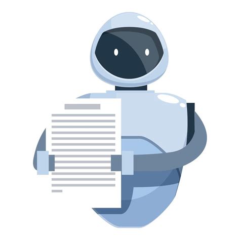 Friendly Robot Is Showing A Document 49519943 Vector Art At Vecteezy