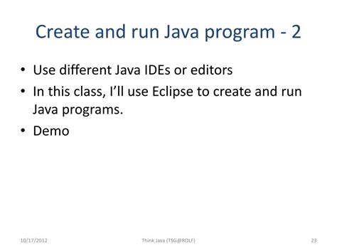 Ppt Think Java Java Programming Language Part 1 Powerpoint