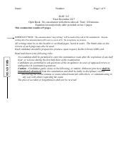 ELEC Final Exam December Guidelines And Questions Course Hero