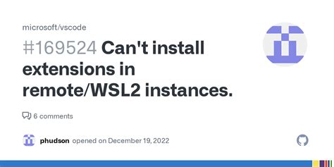 Cant Install Extensions In Remotewsl2 Instances · Issue 169524