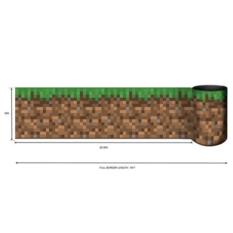 Room Mates Minecraft Iconic Grass Peel And Stick Wallpaper Border Wayfair