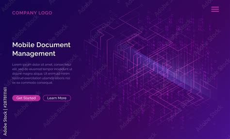 Big Data Waterfall Or Cascade Digital Binary Code Data Flow Analysis Visualization Isometric