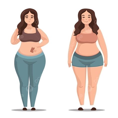 Weight Loss Before And After Clipart