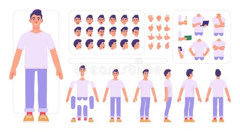 Constructor Of Young Guy With Different Parts Of The Body Man