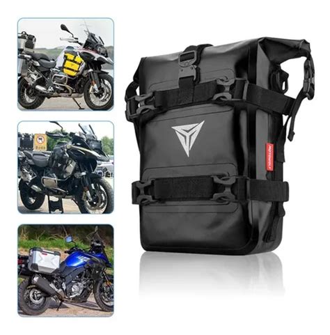 2 Bolsa Maleta Defensas Impermeable Motocicleta Drybag Moto Negro Mercadolibre
