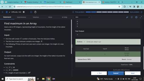 Completed Codechef Arrays Challenge Rahul Kumar Posted On The Topic Linkedin