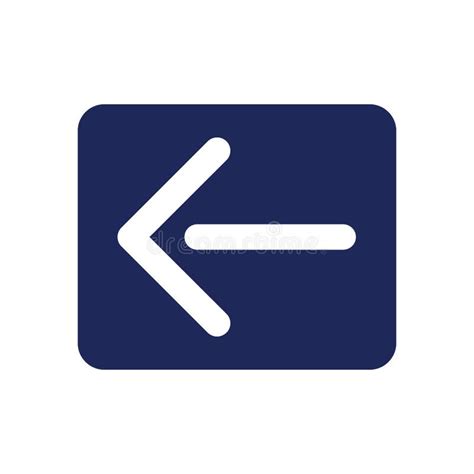 Move Back Black Glyph Ui Icon Stock Illustration Illustration Of