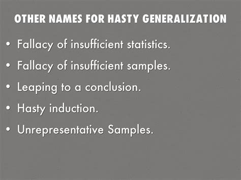 Hasty And Sweeping Generalizations By Palashishah