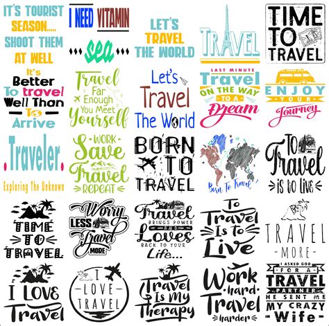 travel svg bundle travel quotes travel designs svg files for cricut