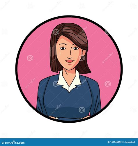 Image De Profil De Personnage De Dessin Anim D Avatar De Femme D Affaires Illustration De