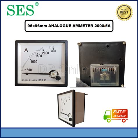 Ses96 Ac Analog Ammeter Panel 96mm X 96mm 30a 60a100a150a200a250a