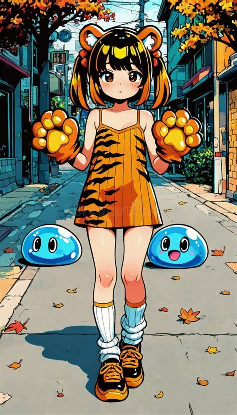 Tiger Slime Anime Girl Stock Illustrations 23 Tiger Slime Anime Girl