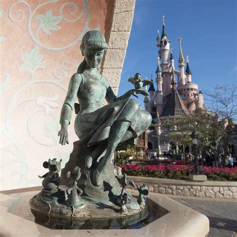 Cinderella Statue By Sleeping Beautys Castle At Disneyland Paris