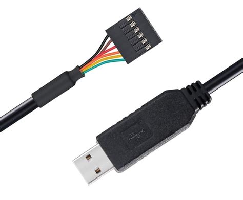 Used DTECH FTDI USB To TTL Serial Adapter 5V 6ft Cable 6 Pin Female Socket Header NEW UBB Threads