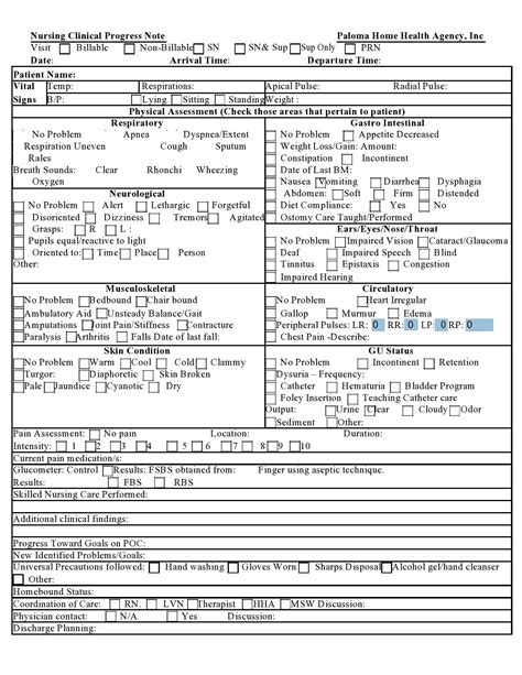 Notes Template Templates Software Offers Behavior Change Nursing