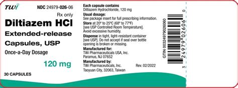 Diltiazem Package Insert