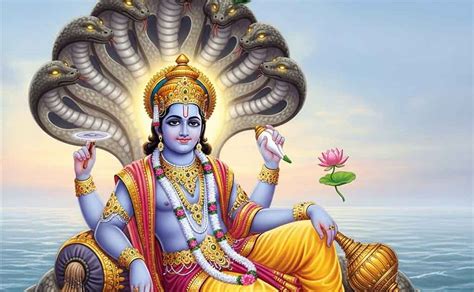 Lord Vishnu On Shesha Divine Grace And Cosmic Wisdom