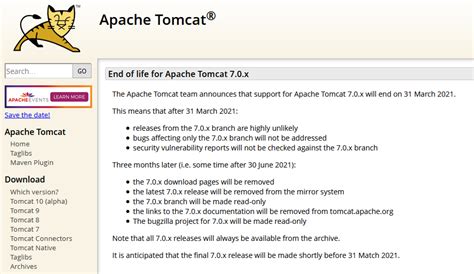 Fin De Vie Apache Tomcat 7 Annoncée Damaris Groupe