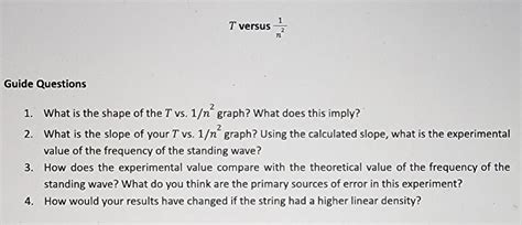 Solved Data Sheet Linear Mass Density Of String μ Mass