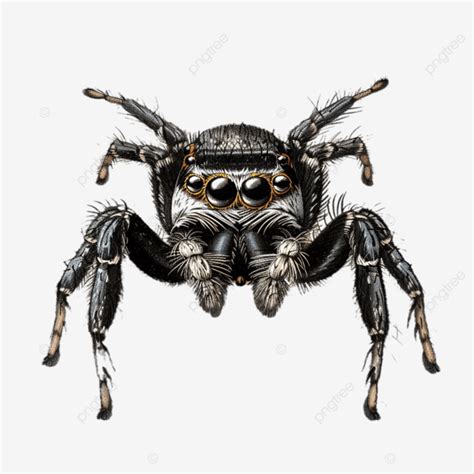 Araña Saltarina Vintage Png Dibujos Saltando Araña Antiguo Png