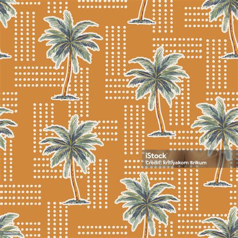 아름 다운 여름 열대 하와이 알로하 섬 해변 분위기 원활한 패턴 벡터 일러스트 레이 션 바다에 대한 스톡 벡터 아트 및 기타 이미지 바다 패턴 하와이안 셔츠 Istock